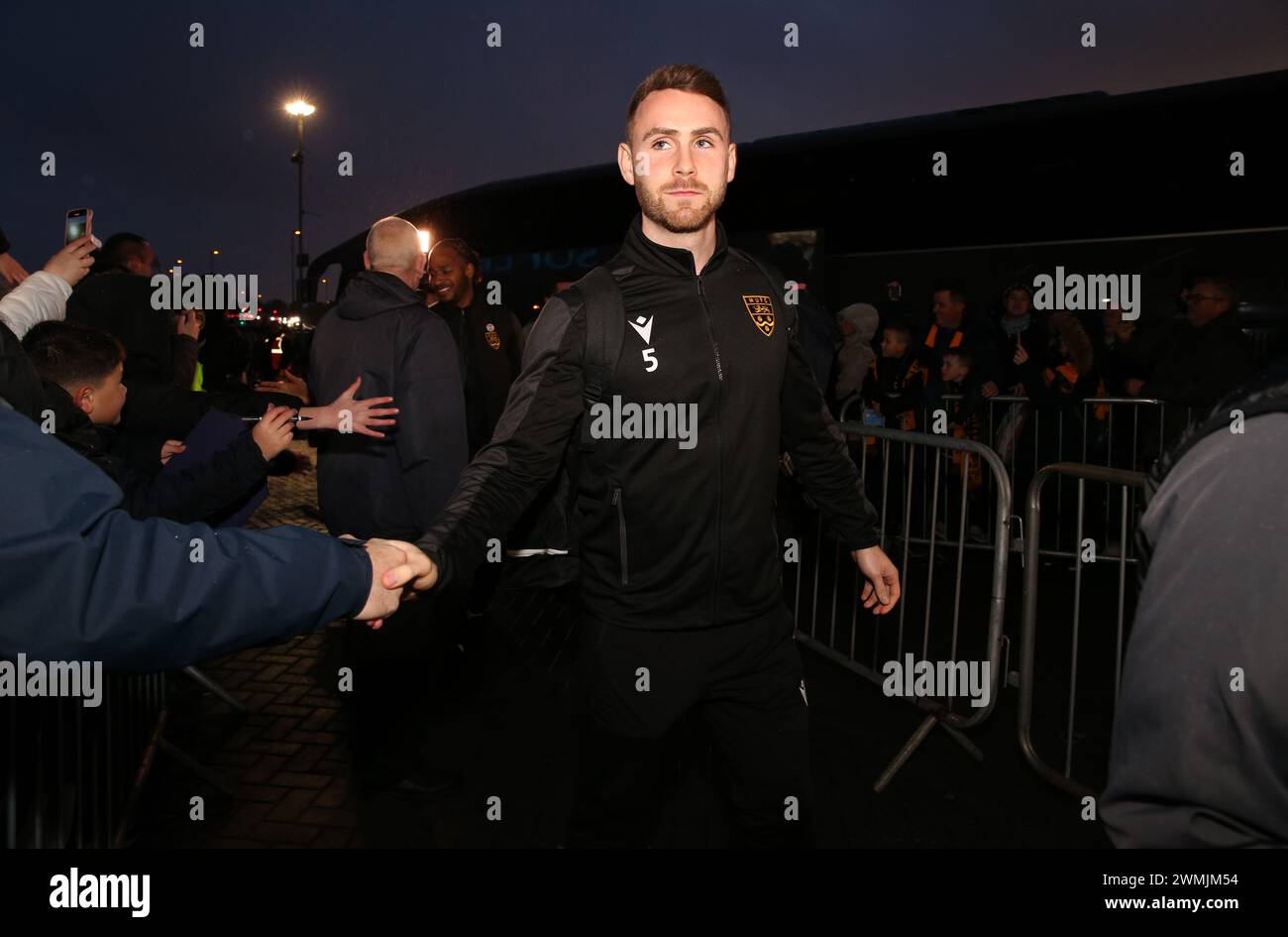 Maidstone United's George Fowler arriving before the Emirates FA Cup ...