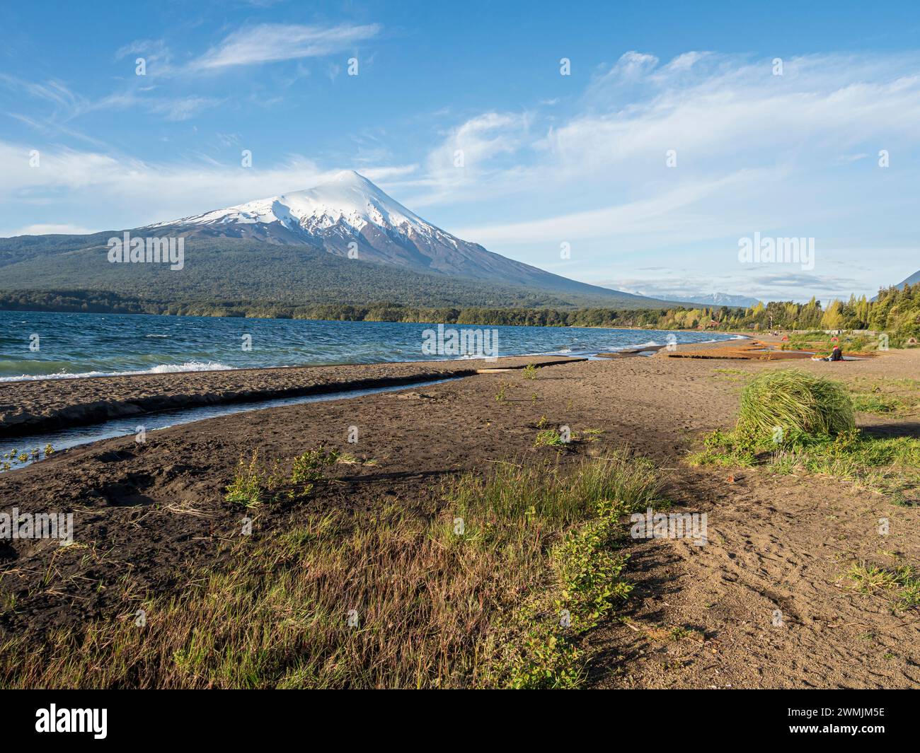 Beach Playa Ensenada, lake Llanquihue ,volcano Osorno, Los Lagos region ...