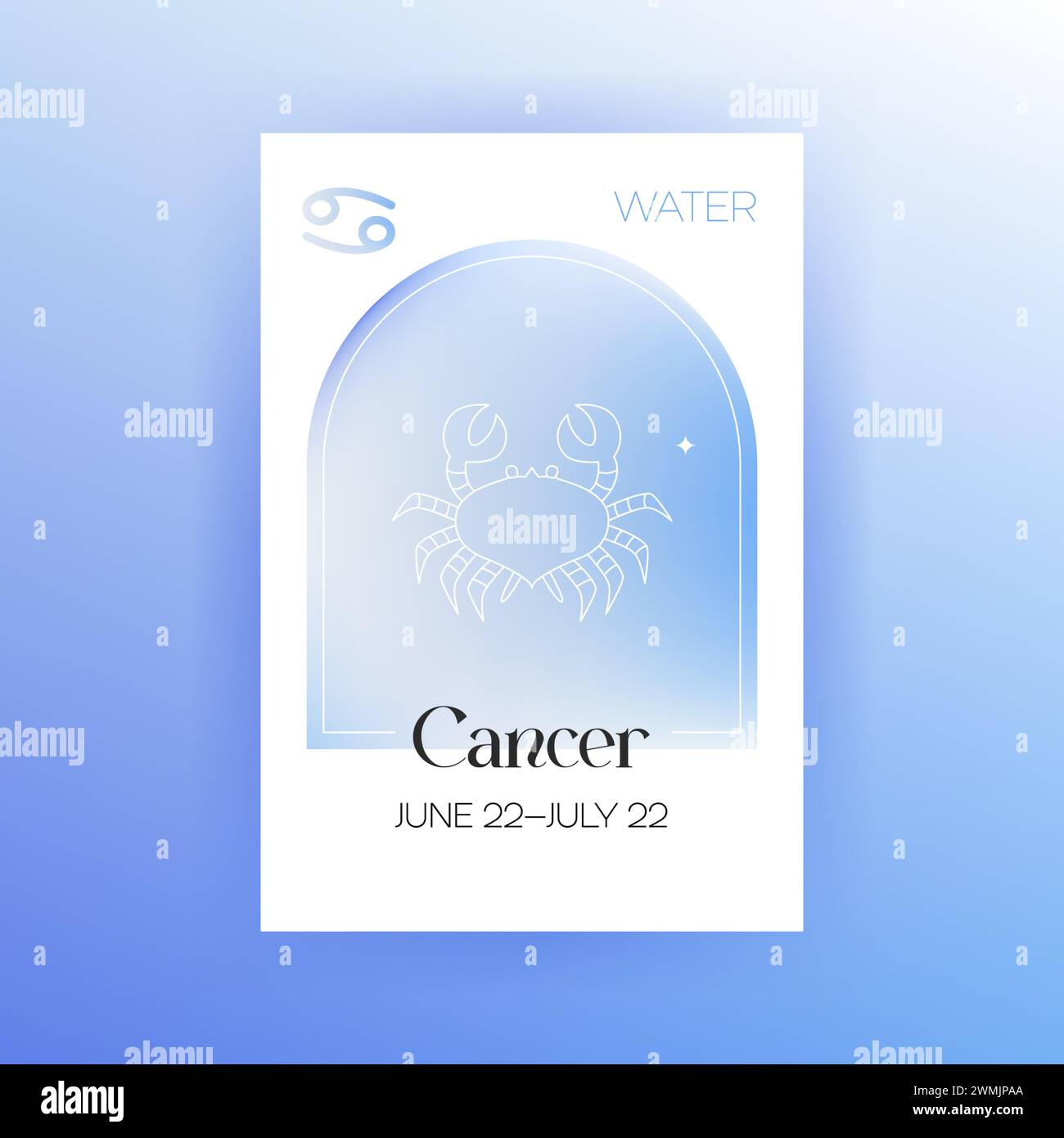 Horoscope Water Cancer Zodiac Stock Vector Image & Art - Alamy