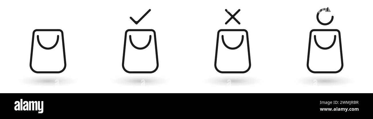 Shopping package icon concept. Shopping cart with handles vector ...