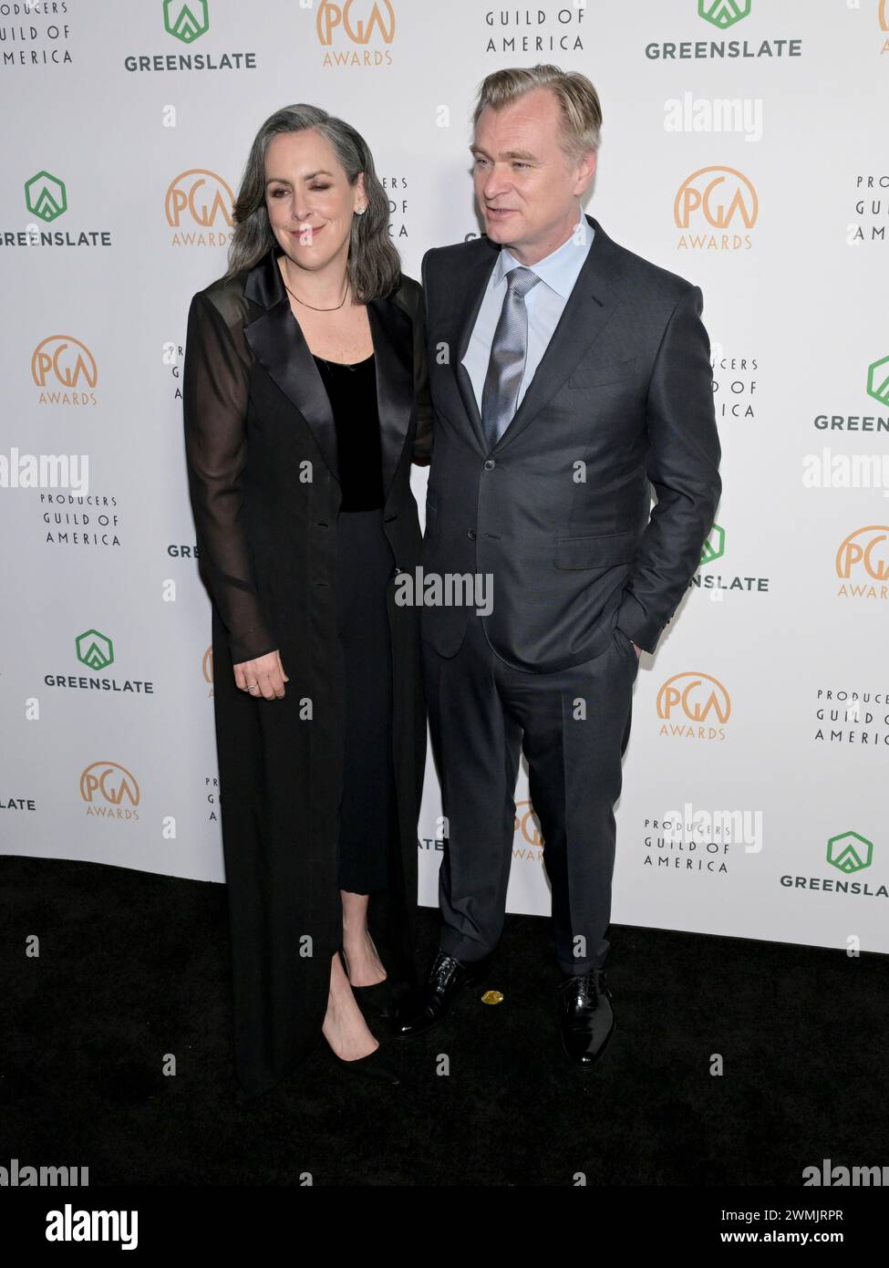 Hollywood, California, USA. 25th Feb, 2024. Emma Thomas and Christopher ...