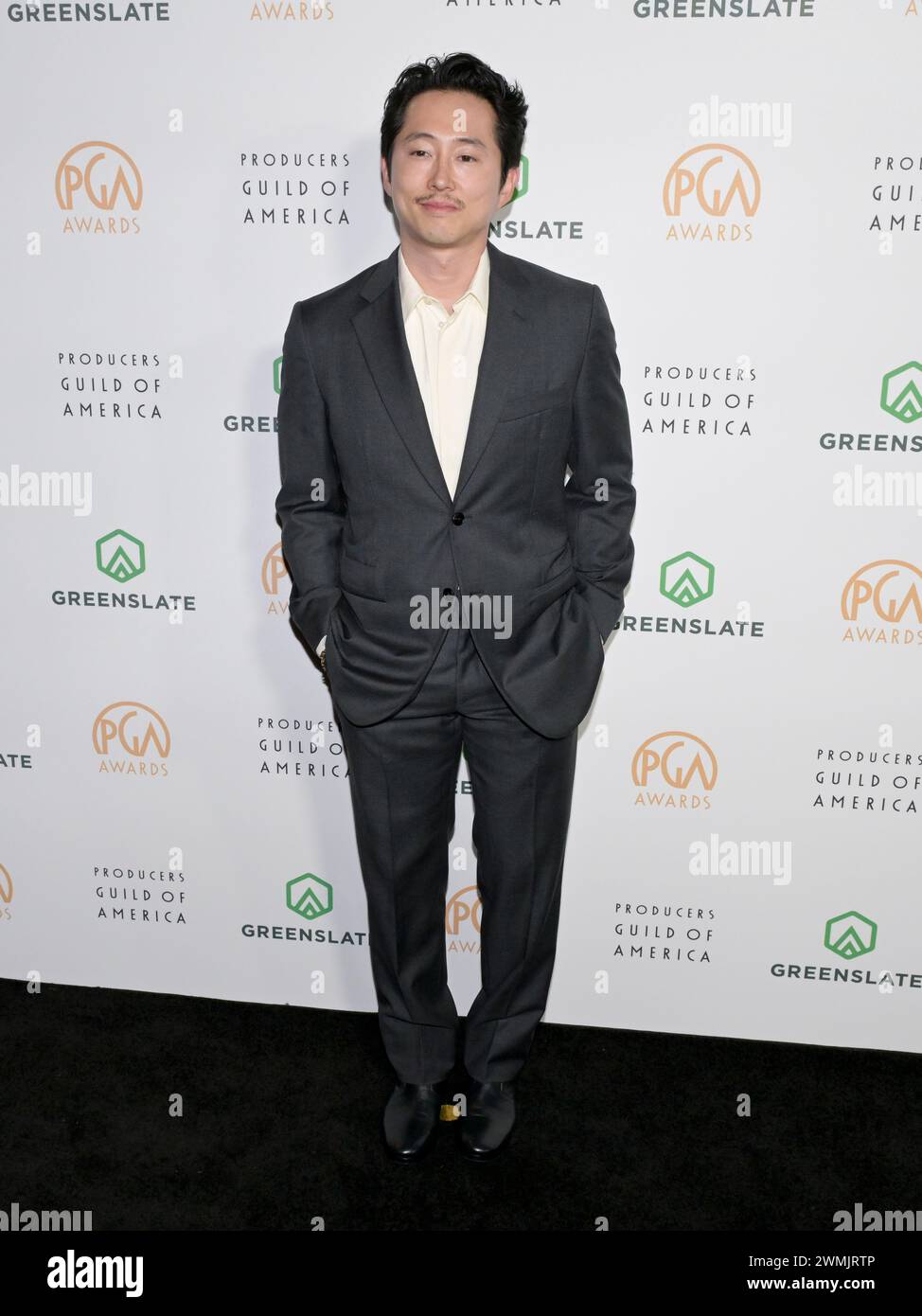 February 25, 2024, Hollywood, California, U.S.: Steven Yeun attends the ...