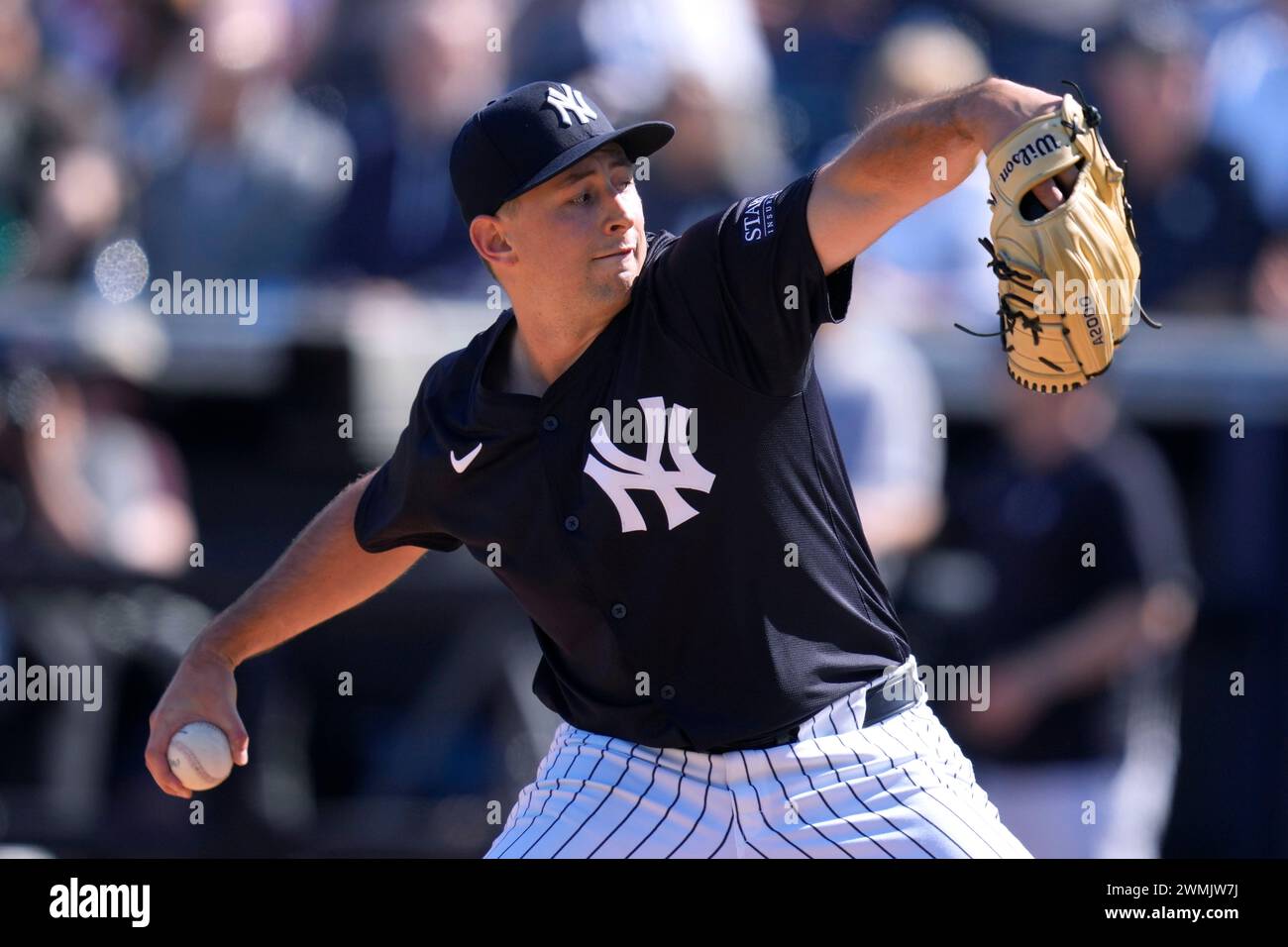 New York Yankees relief pitcher Cody Poteet (72) throws during the ...