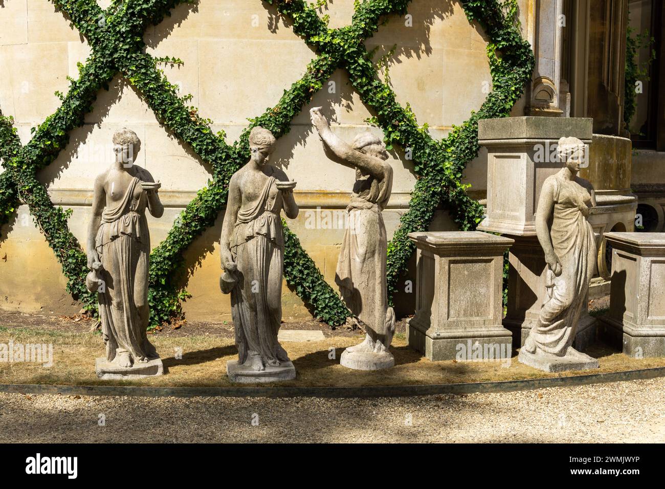 Waddesdon, Buckinghamshire, England, UK - Aug 24th 2022: Statues in ...