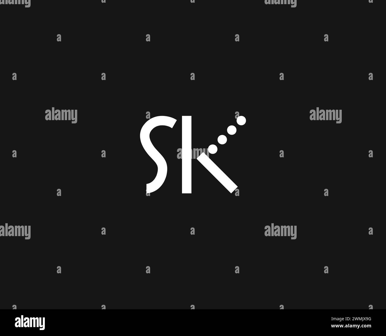 creative letter SK logo design vector template Stock Vector Image & Art ...