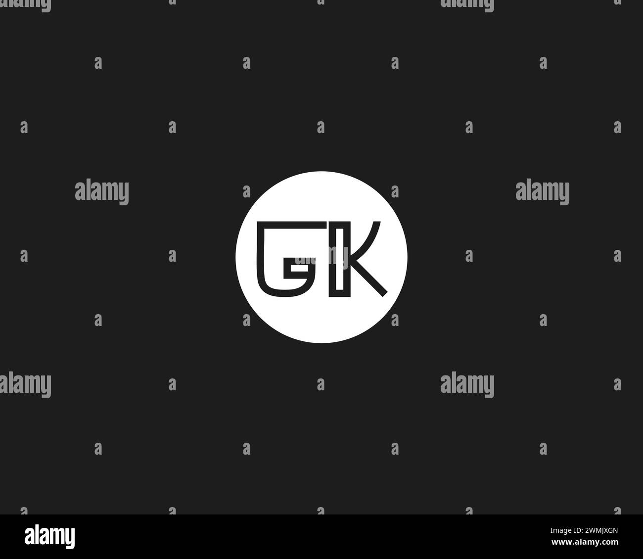 creative letter GK logo design vector template Stock Vector Image & Art ...