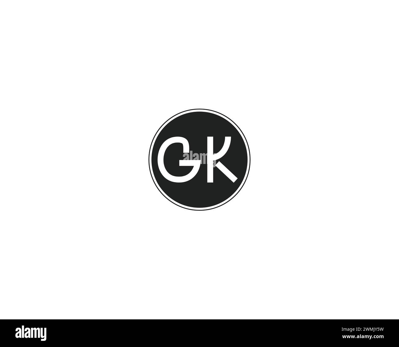 creative letter GK logo design vector template Stock Vector Image & Art ...