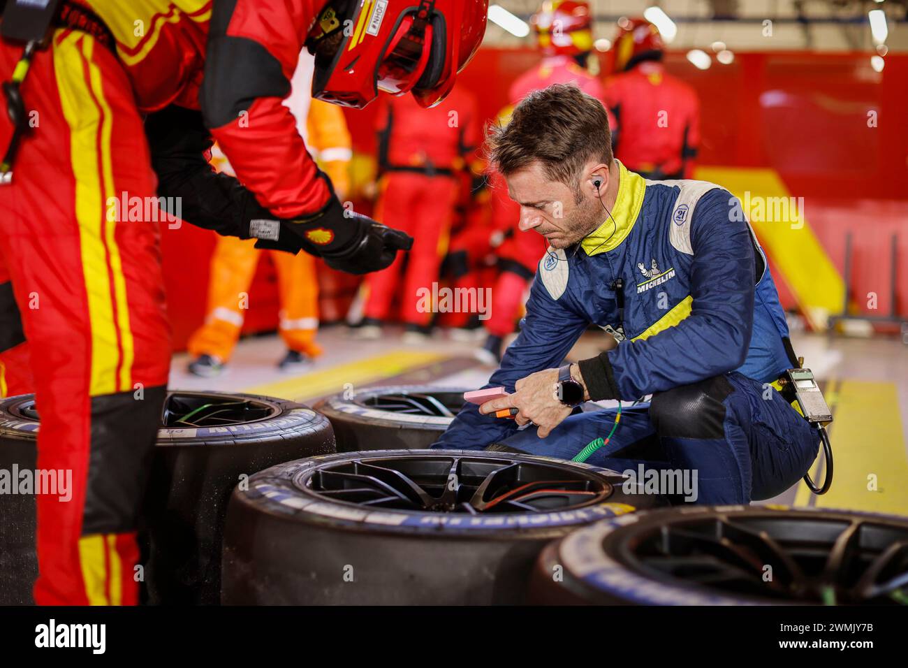 Lusail, Qatar. 26th Feb, 2024. michelin tire engineer during the ...