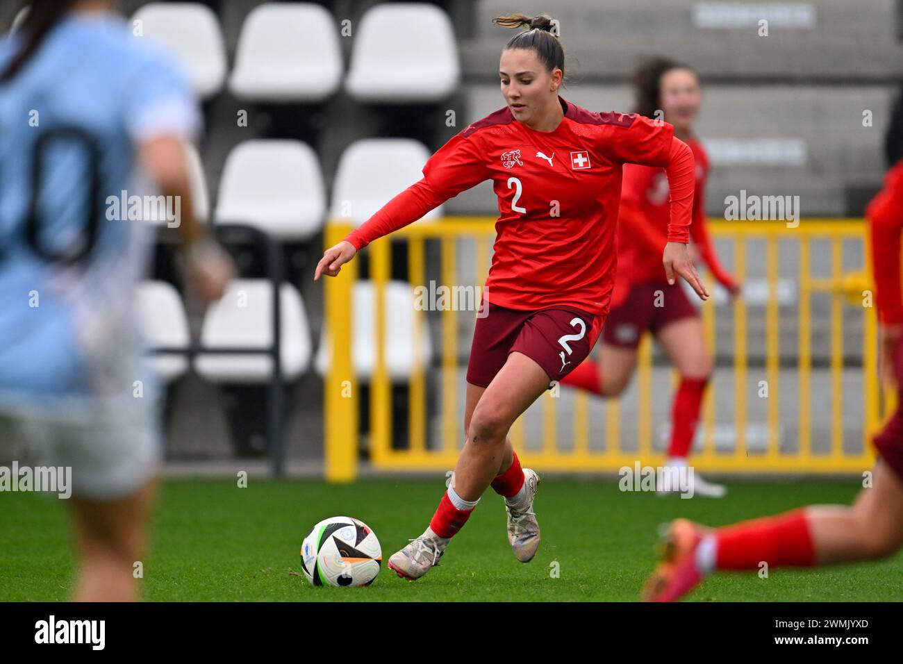 Janina Egli (2) of Switzerland pictured during a friendly soccer game ...
