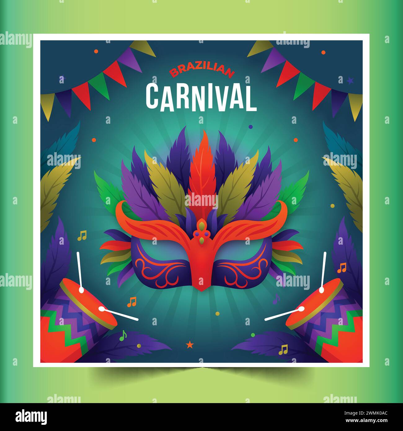 gradient brazilian carnival design vector illustration Stock Vector ...