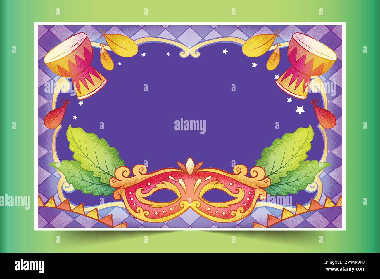 hand drawn carnival background design vector illustration Stock Vector ...