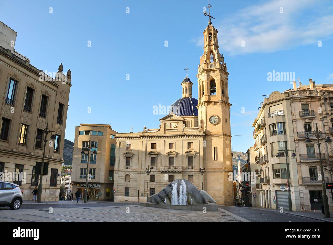 Alcoy, Alicante, Spain- February 18, 2024: The Spain Square, Santa ...