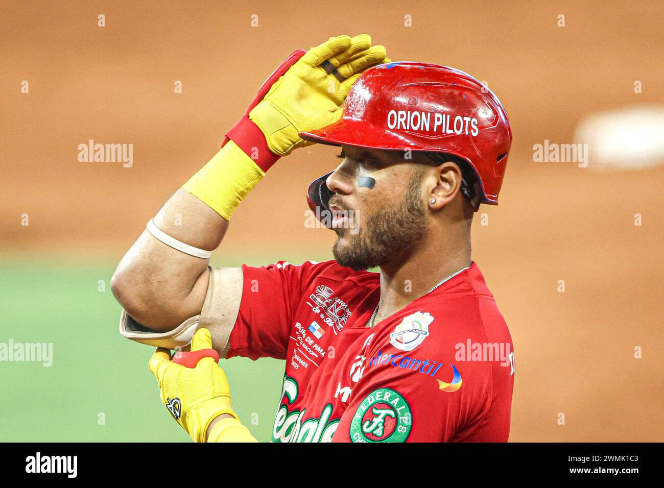 MIAMI, FLORIDA - FEBRUARY 2: Ricardo Cespedes of Federales de Chiriquí ...