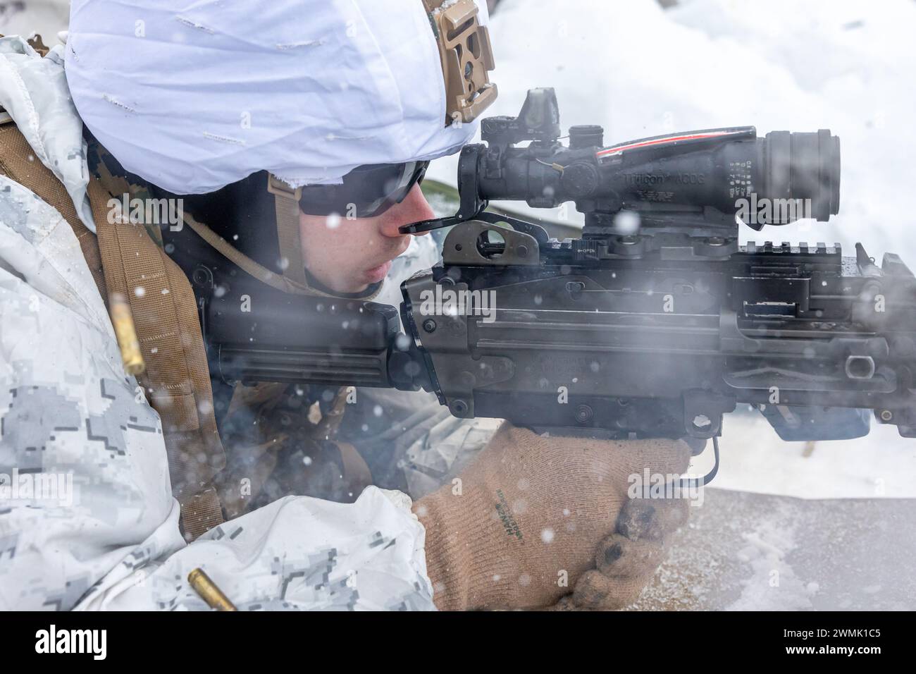 A U.S. Marine with Combat Logistics Battalion 6, Combat Logistics ...