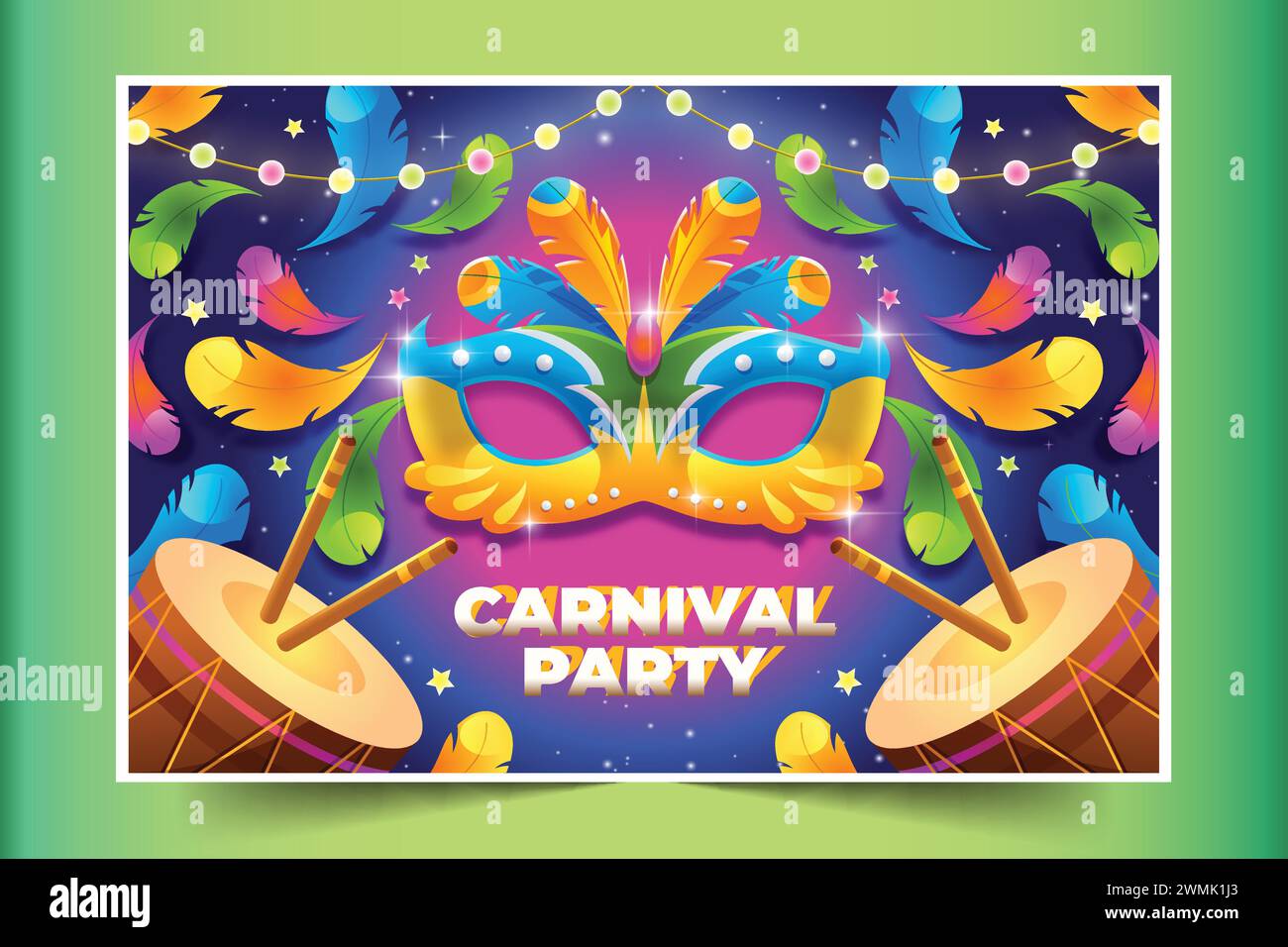 gradient carnival background design vector illustration Stock Vector ...