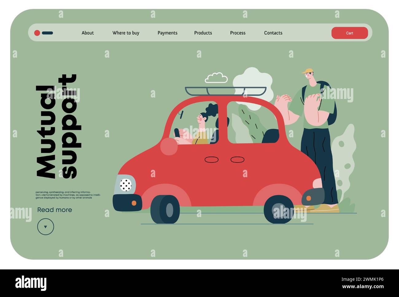 Man helping woman car Stock Vector Images - Alamy