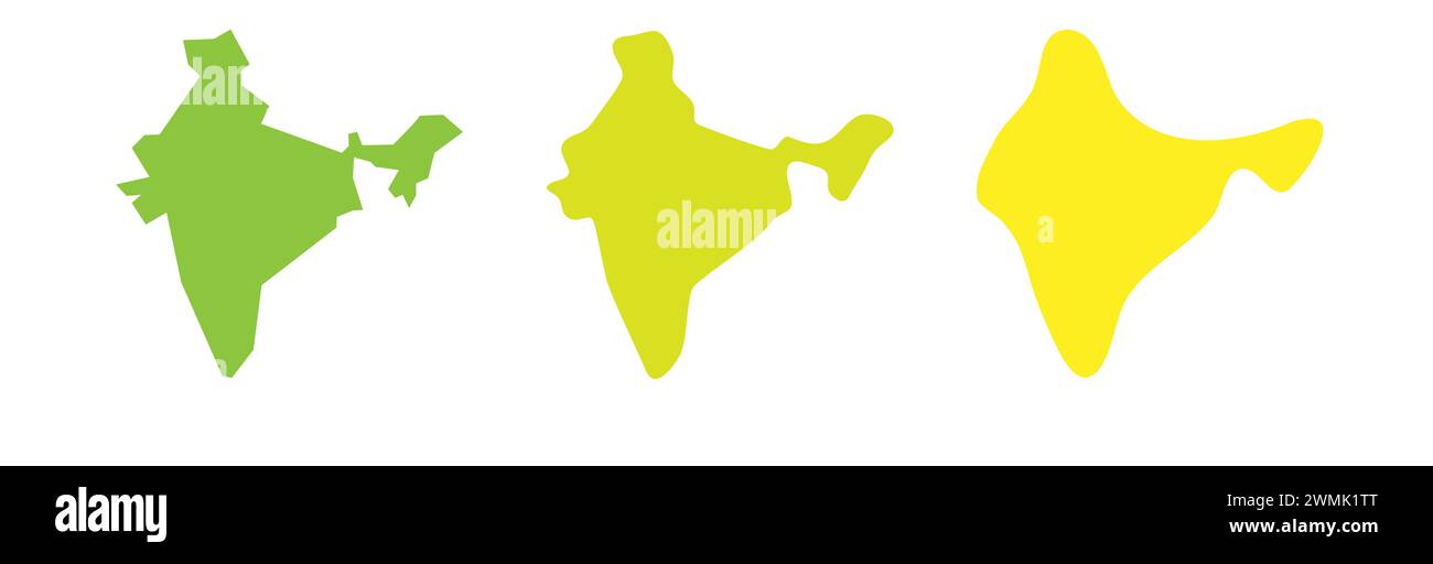 Indian state maps hi-res stock photography and images - Alamy