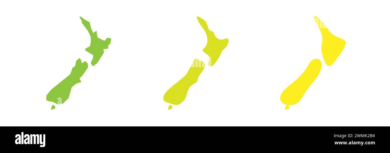 New Zealand country black outline and colored country silhouettes in ...