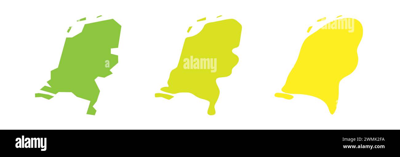 Netherlands country black outline and colored country silhouettes in ...