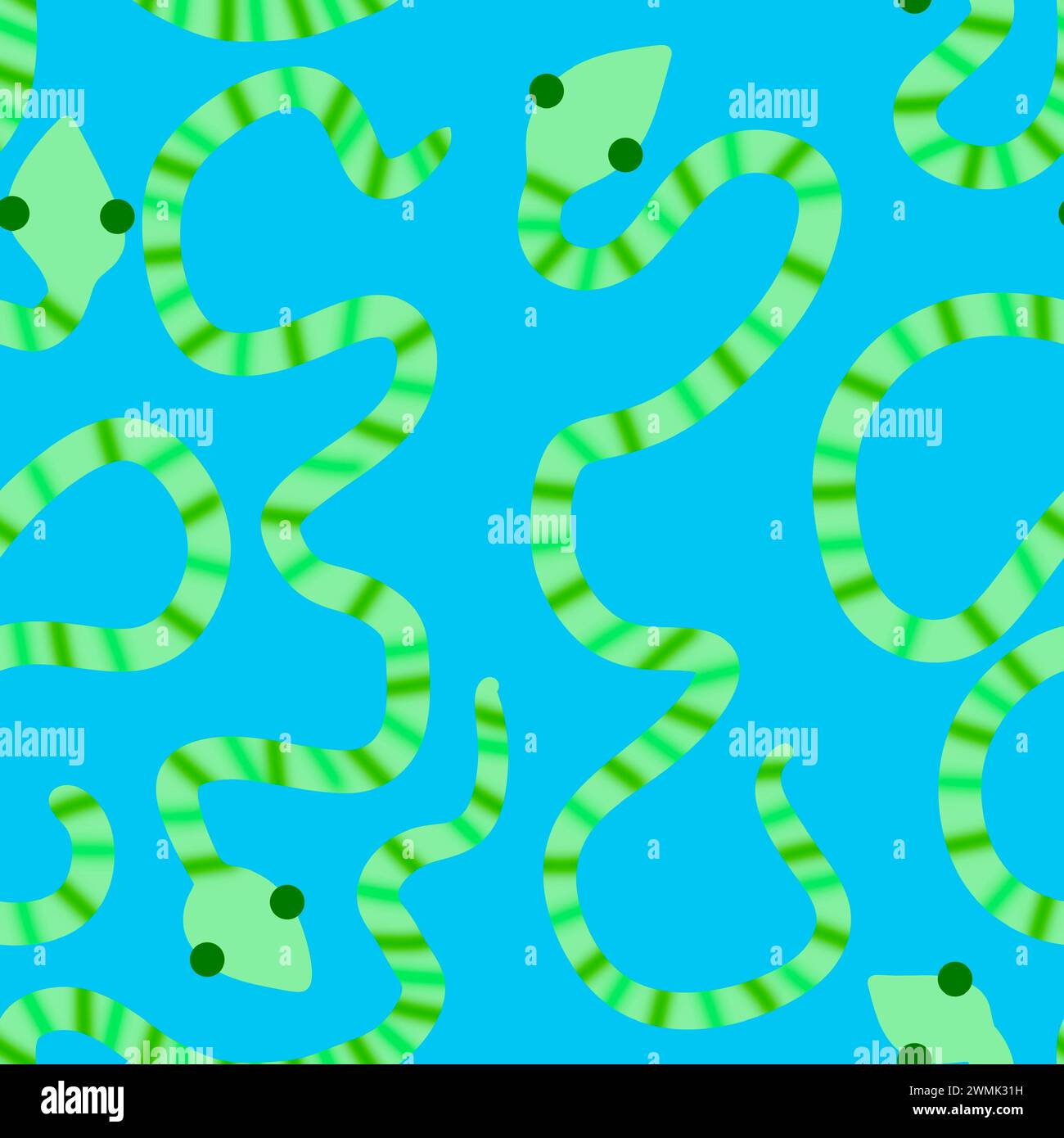 Summer cartoon animals seamless snake pattern for wrapping paper and ...