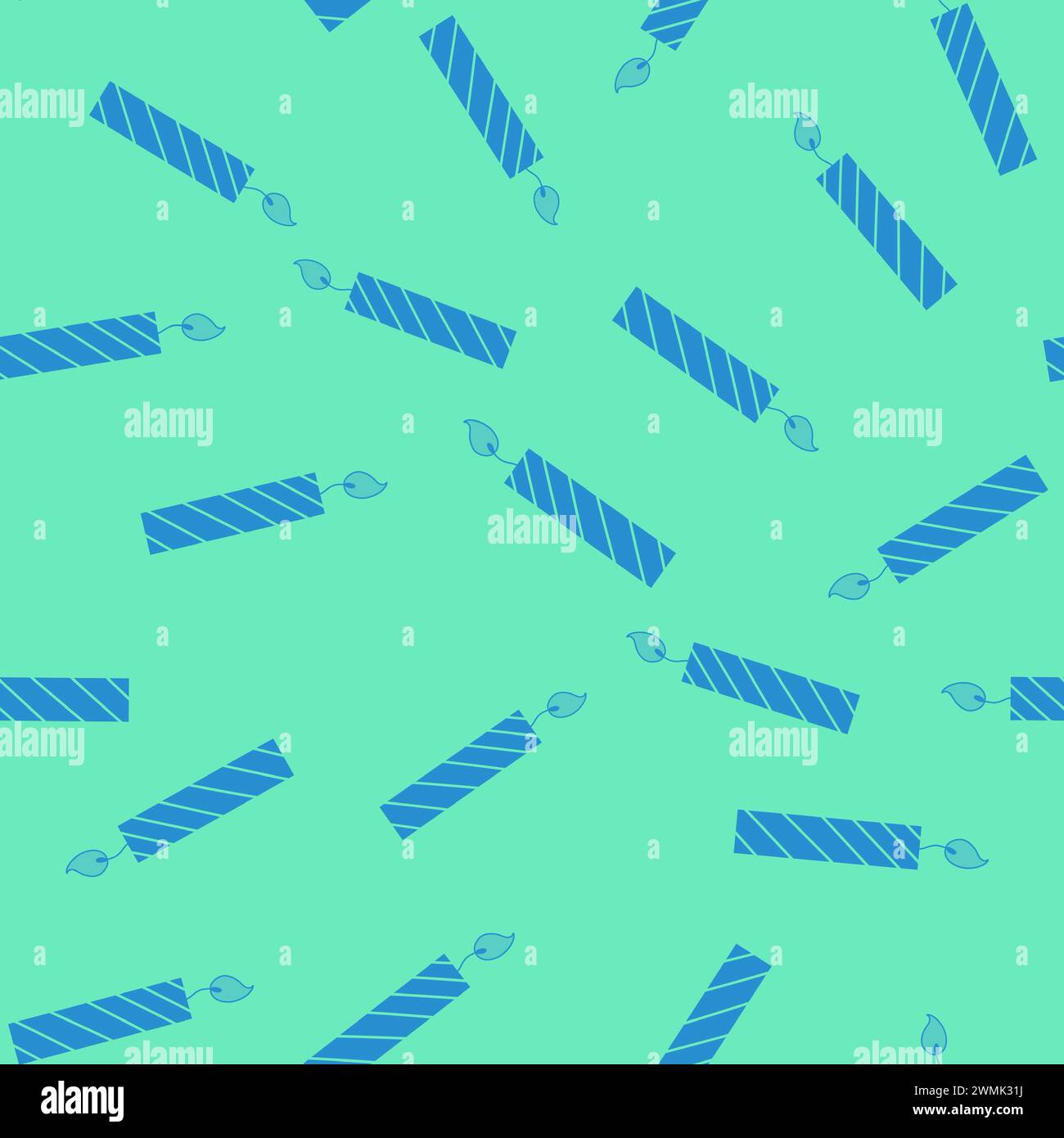 Festive cartoon seamless birthday candle pattern for wrapping paper and ...