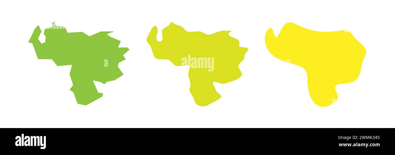 Venezuela country black outline and colored country silhouettes in ...