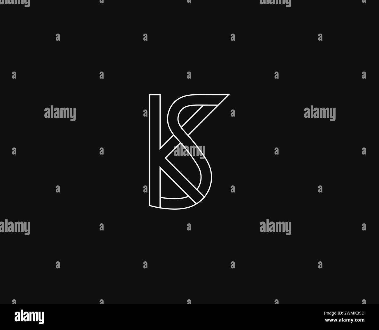 creative letter KS logo design vector template Stock Vector Image & Art ...
