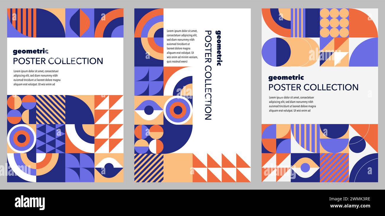 Colorful Abstract Geometric Background. Modern colorful concept poster ...