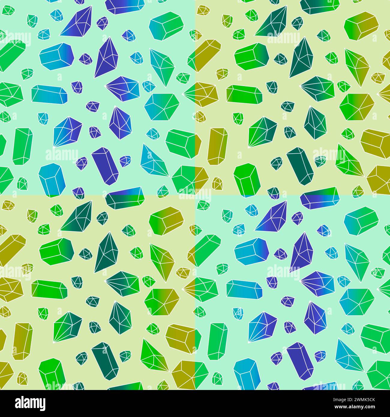 Summer cartoon geometric seamless crystals pattern for fabrics and ...