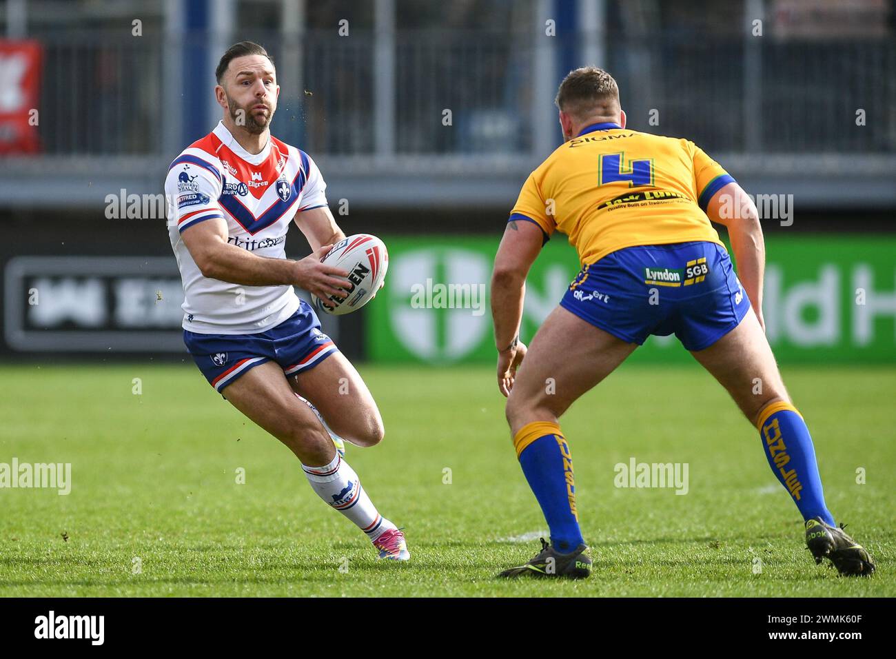 Wakefield, England - 25th February 2024 - Wakefield Trinity's Luke Gale ...
