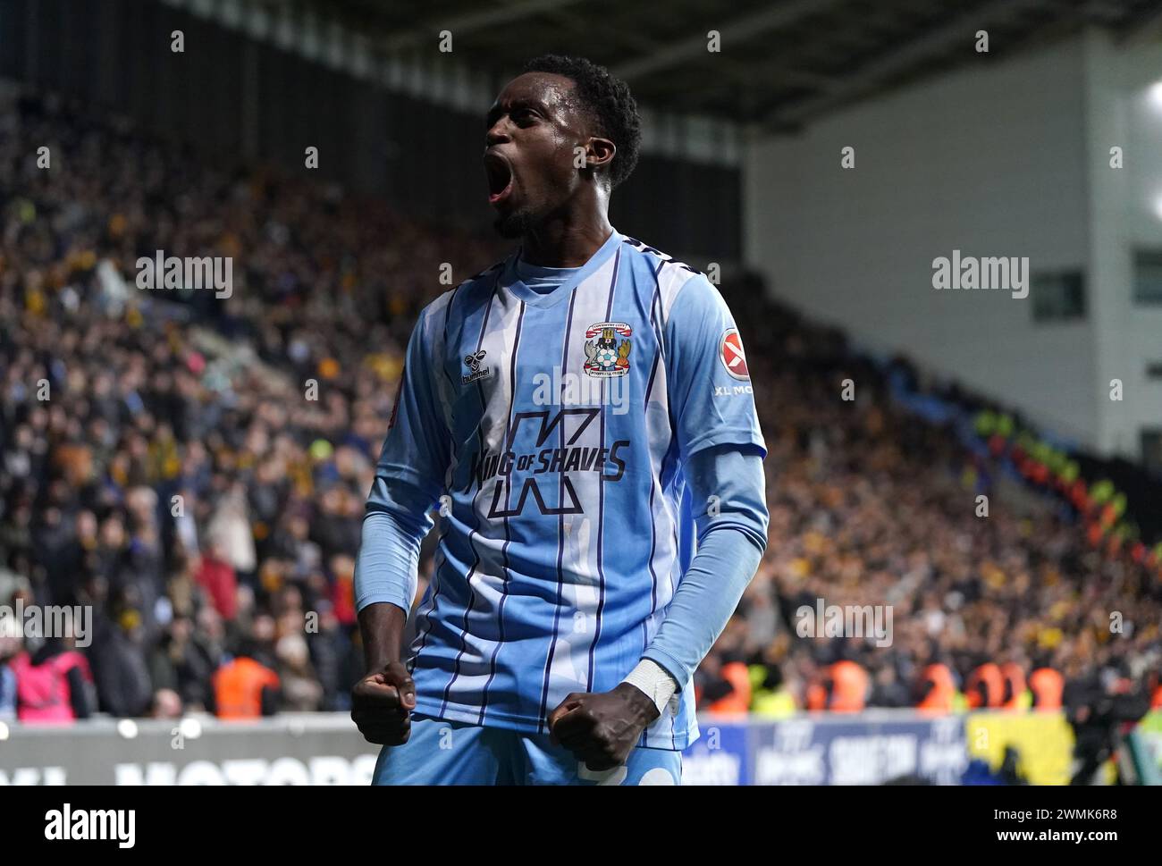Coventry City's Fabio Tavares celebrates scoring their side's fourth ...