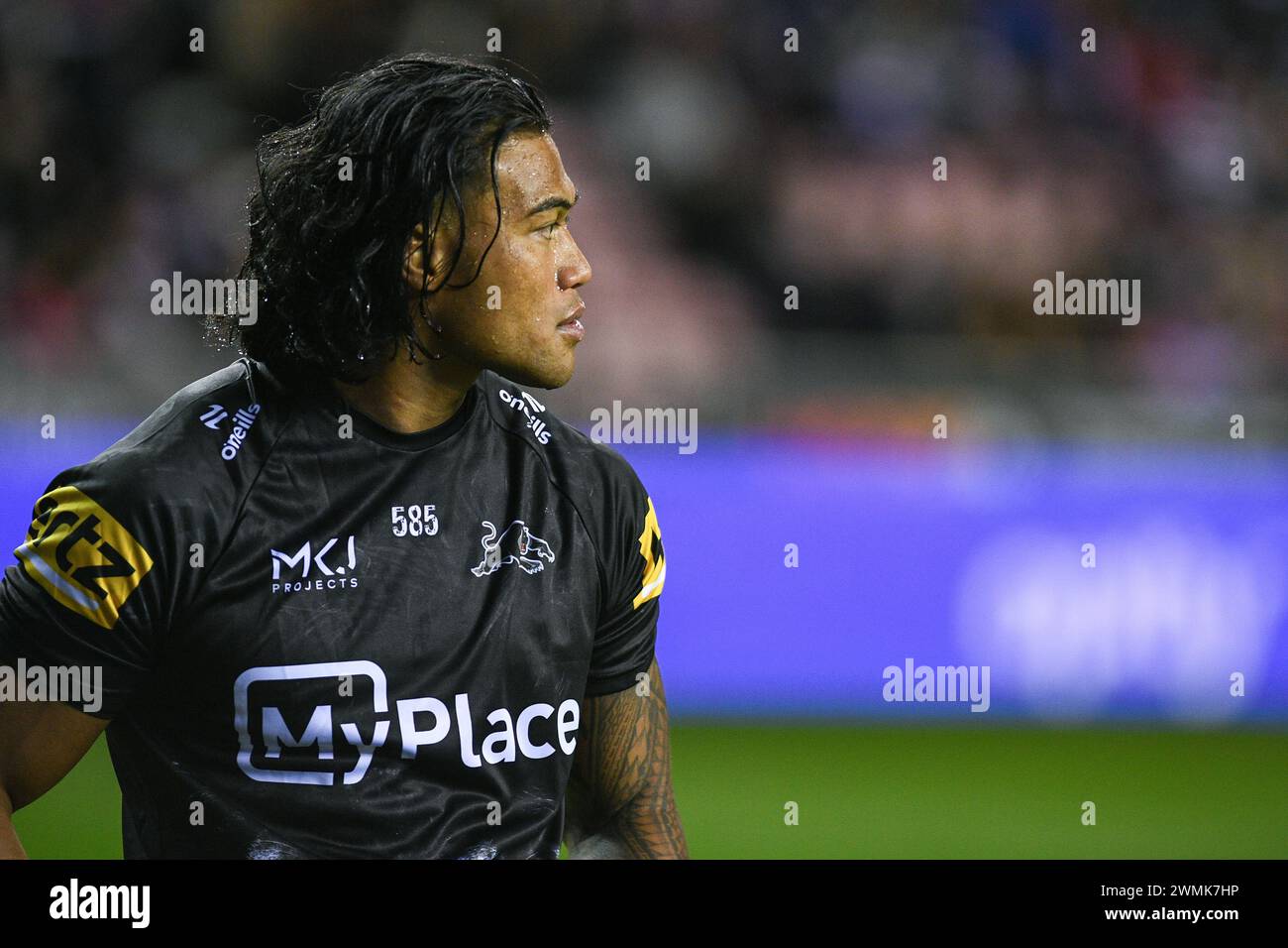 Wigan, England - 24th February 2024 - Brian To’o of Penrith Panthers ...