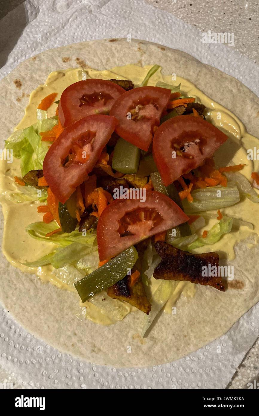 Home made prepared shawarma, food series Stock Photo - Alamy