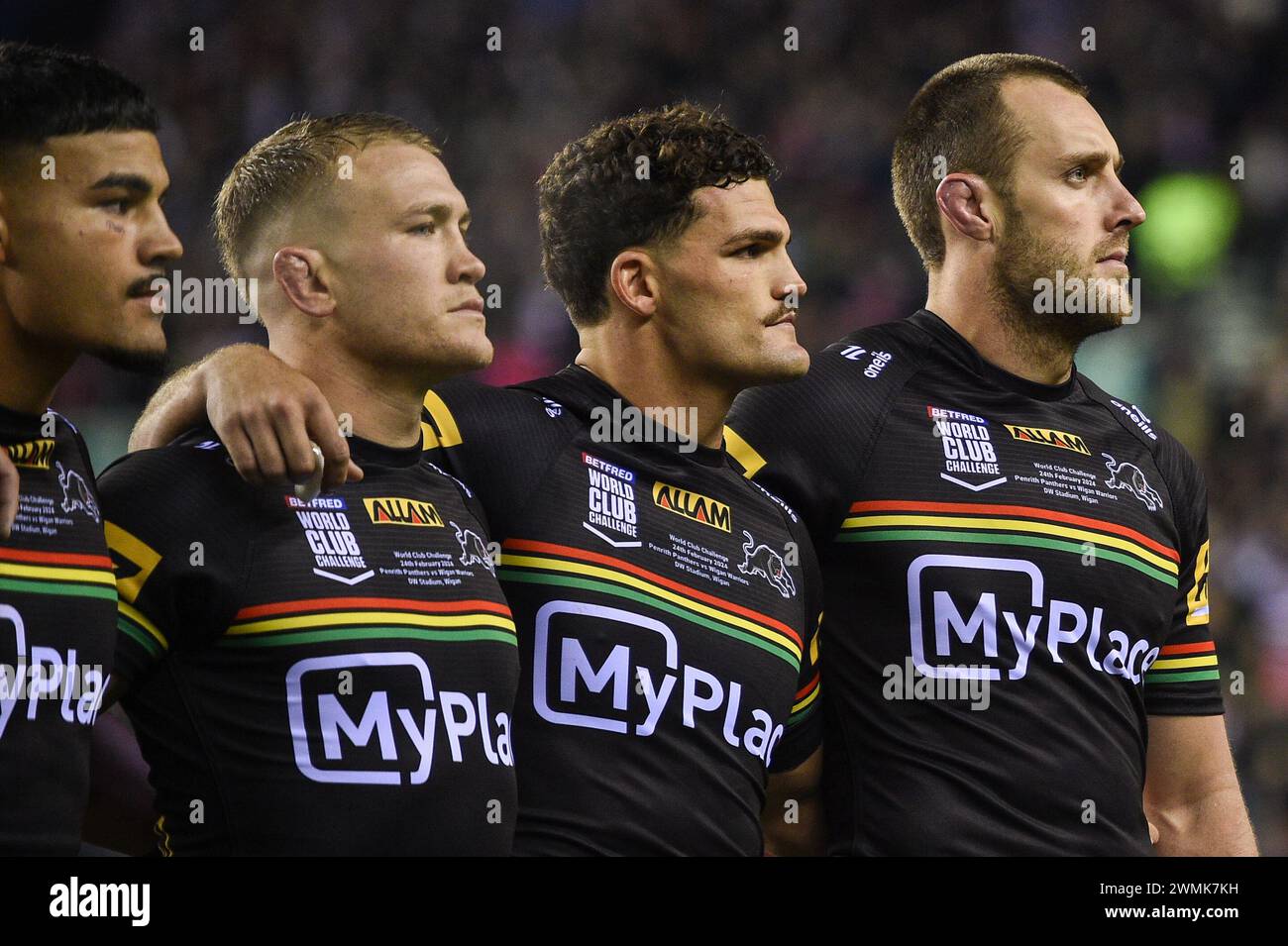 Wigan, England - 24th February 2024 - Penrith Panthers squad. Rugby ...