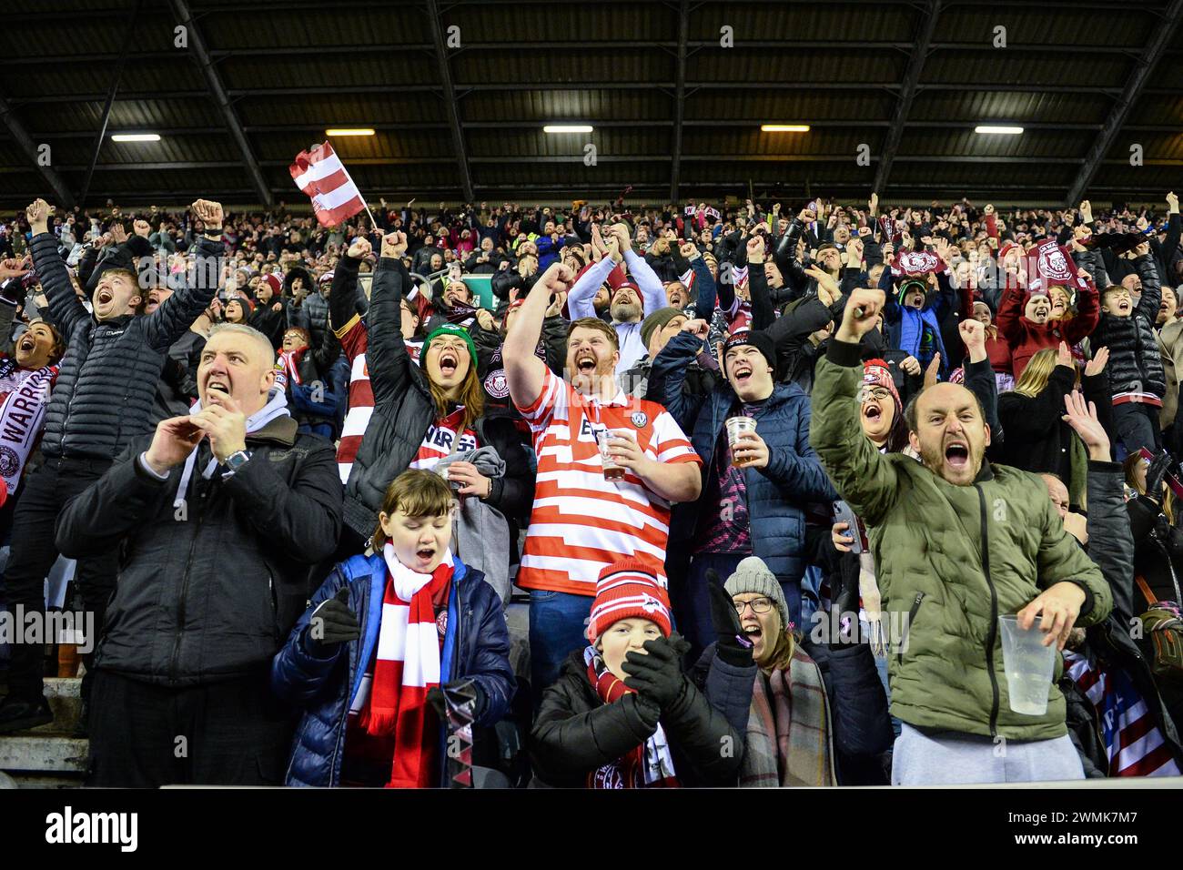 Wigan, England - 24th February 2024 - Fans of Wigan Warriors Rugby ...