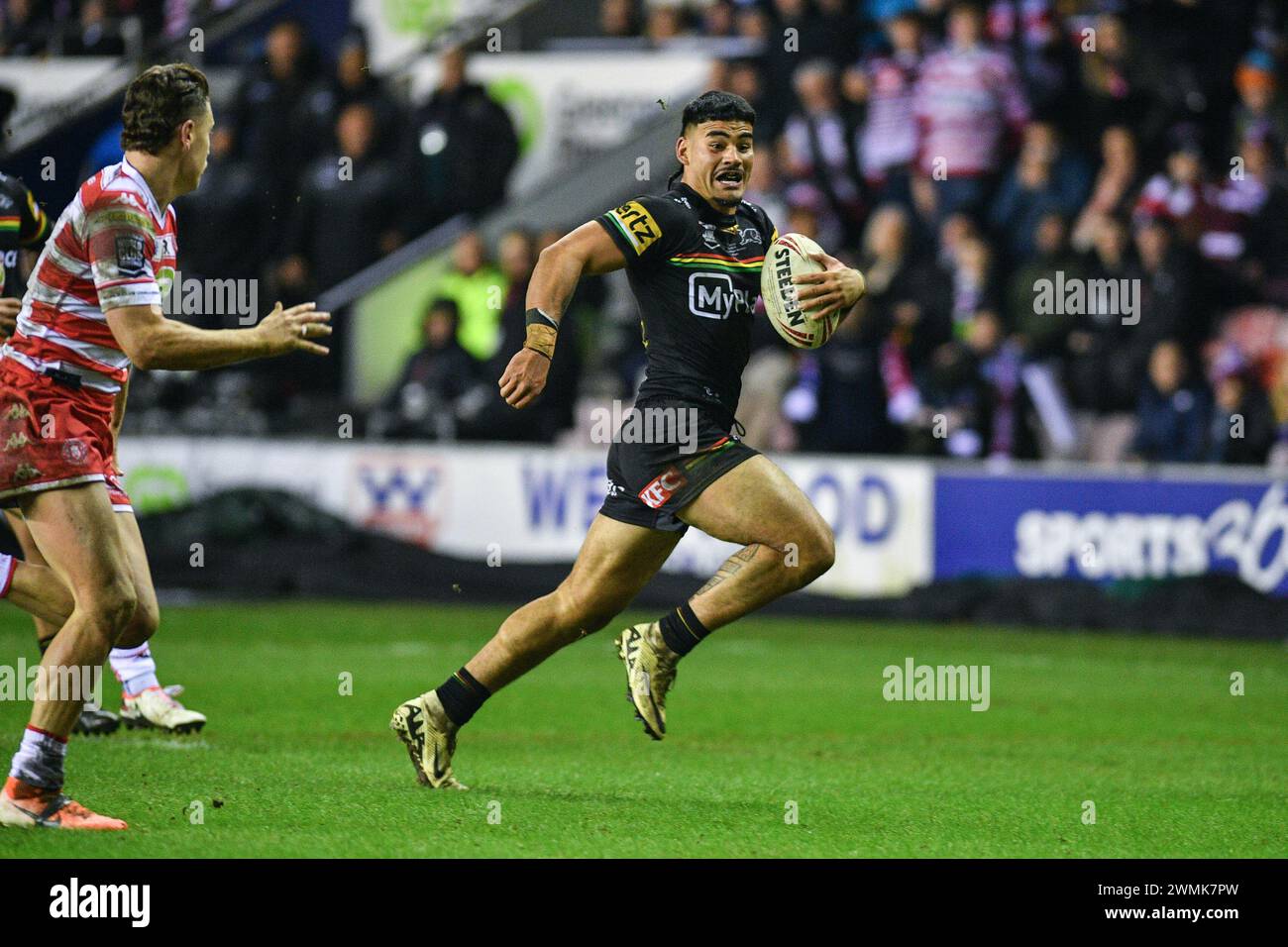 Wigan, England - 24th February 2024 - Taylan May of Penrith Panthers ...