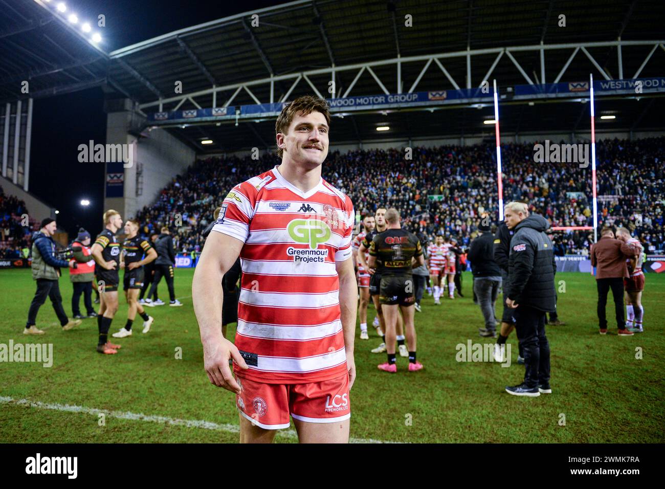 Wigan, England - 24th February 2024 - Liam Byrne of Wigan Warriors ...
