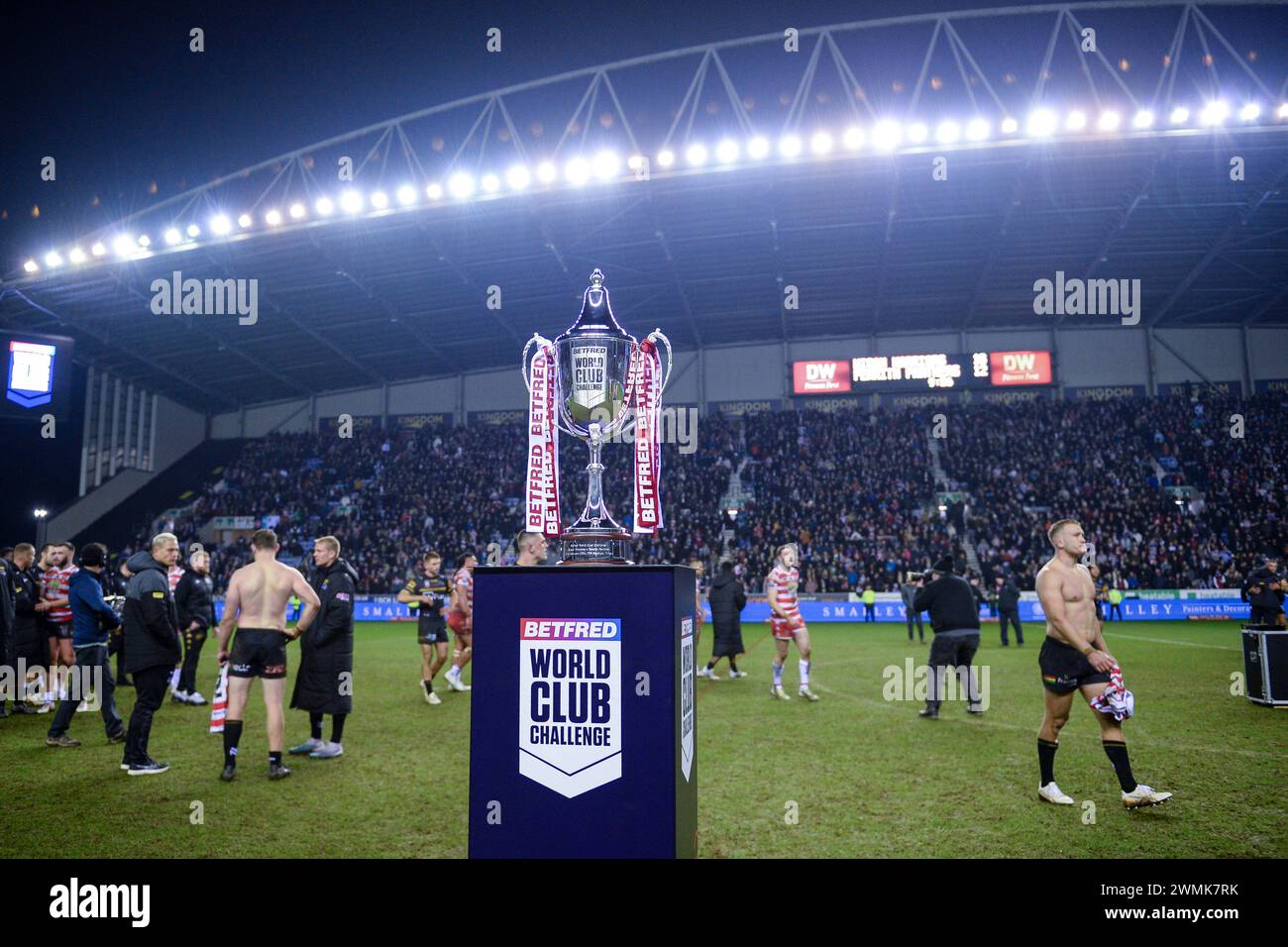 Wigan, England - 24th February 2024 - Trophy with Cherry and White ...