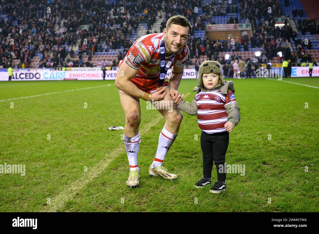 Wigan, England - 24th February 2024 - Jake Wardle of Wigan Warriors ...