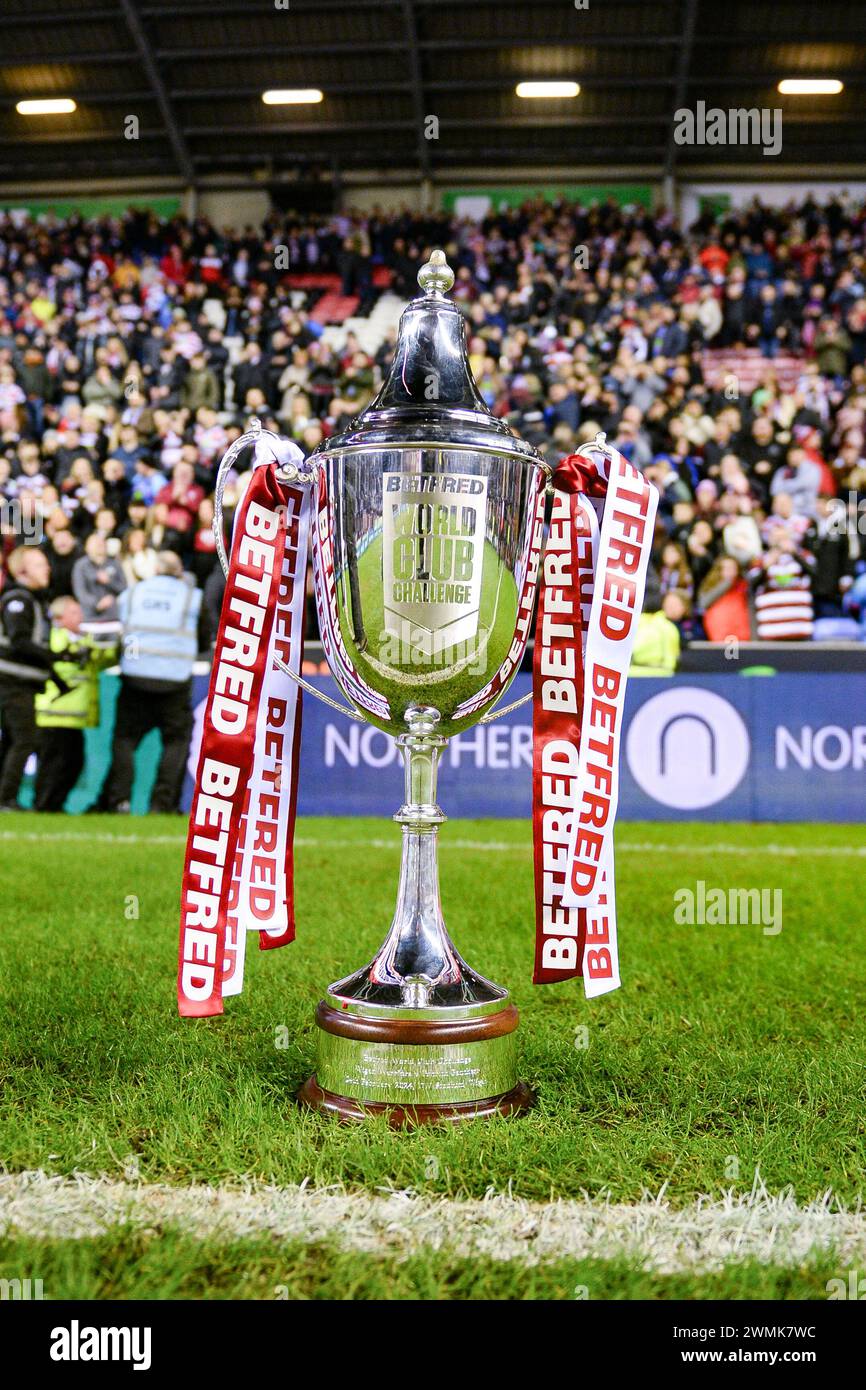 Wigan, England - 24th February 2024 - Trophy. Rugby League Betfred ...