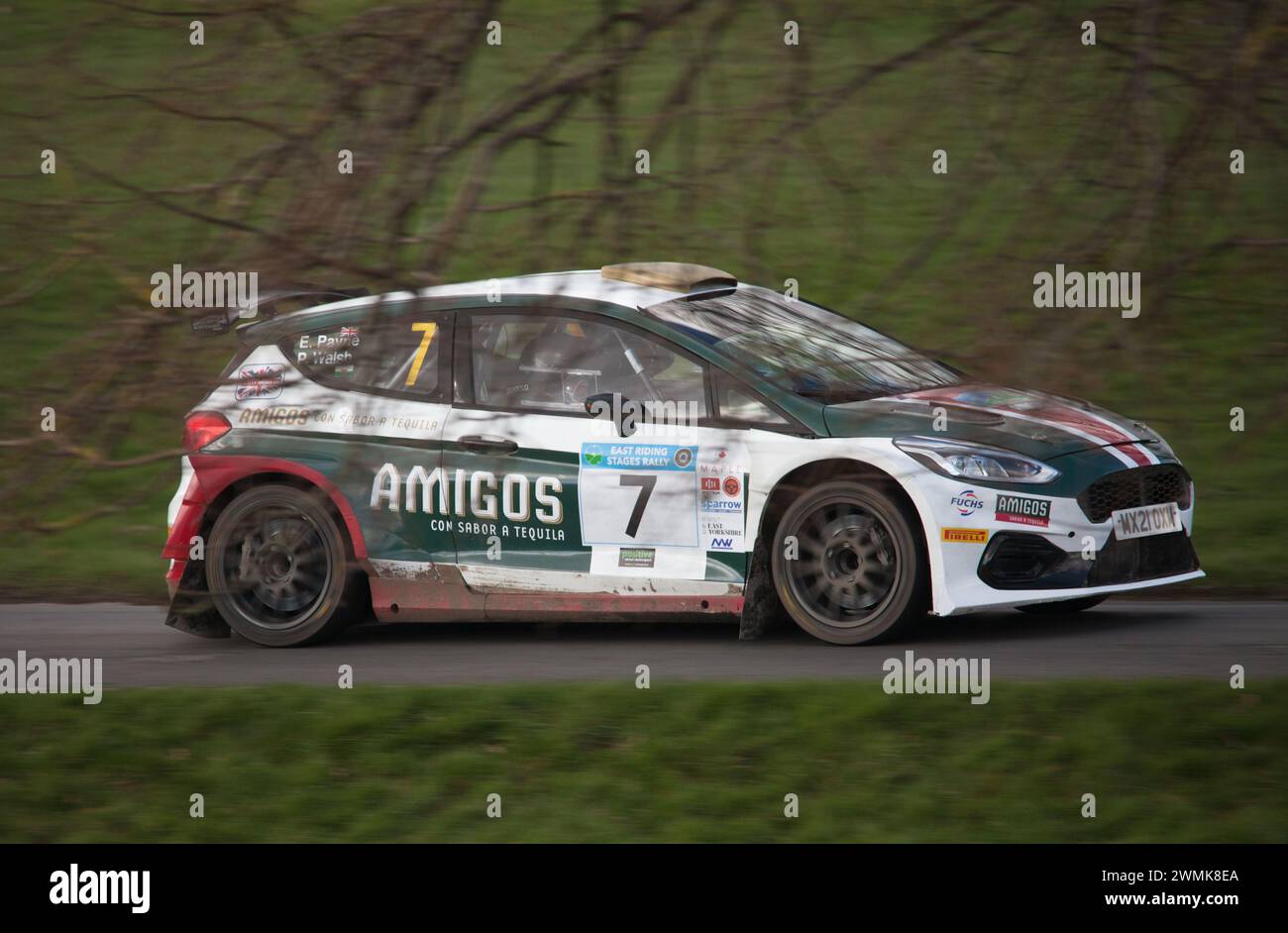 Rally car in action on Beverley Westwood East Yorkshire in Beverley ...