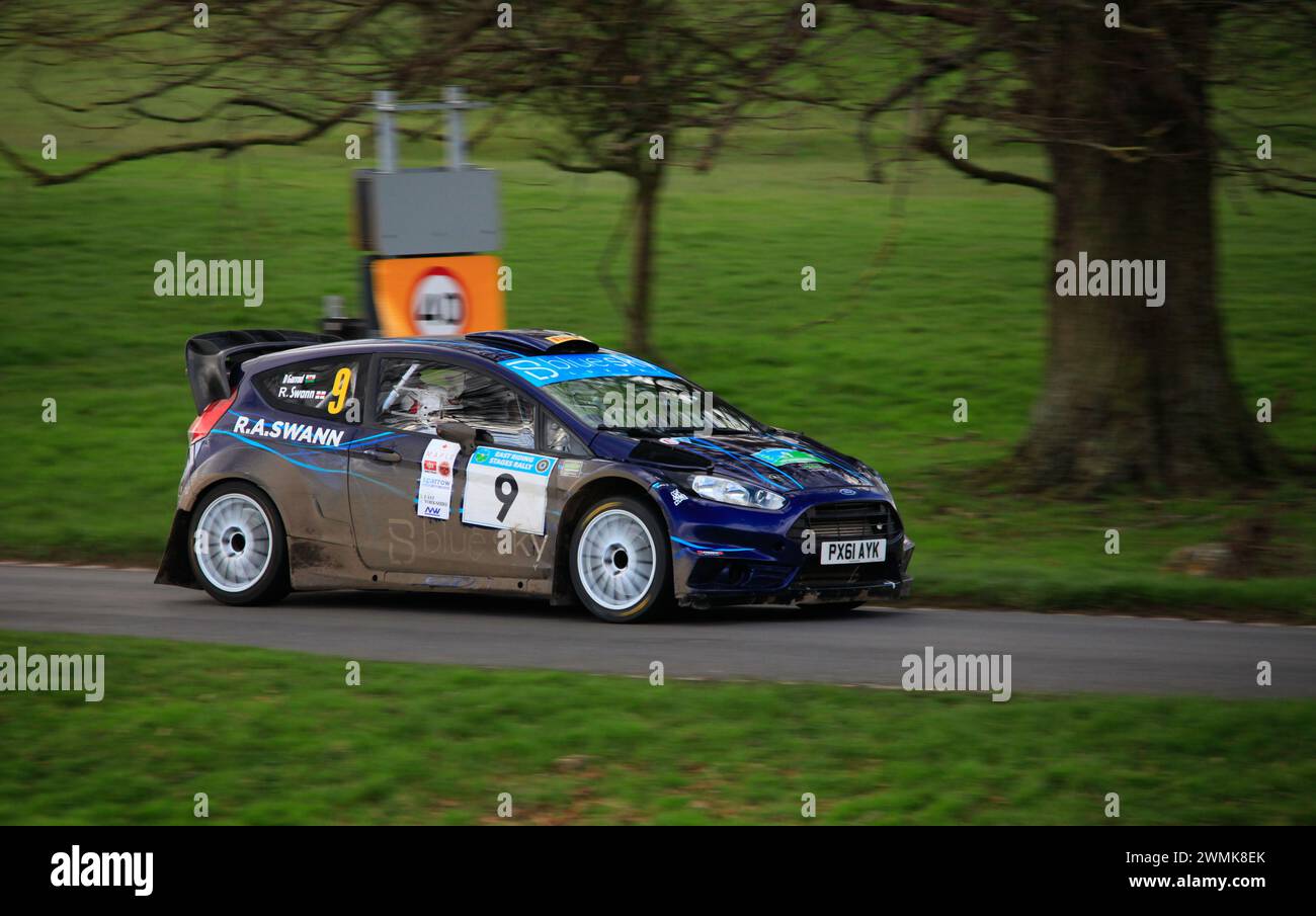 Rally car in action on Beverley Westwood East Yorkshire in Beverley ...