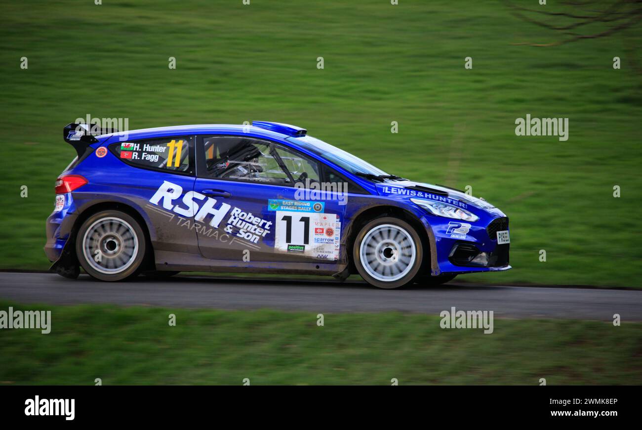 Rally car in action on Beverley Westwood East Yorkshire in Beverley ...
