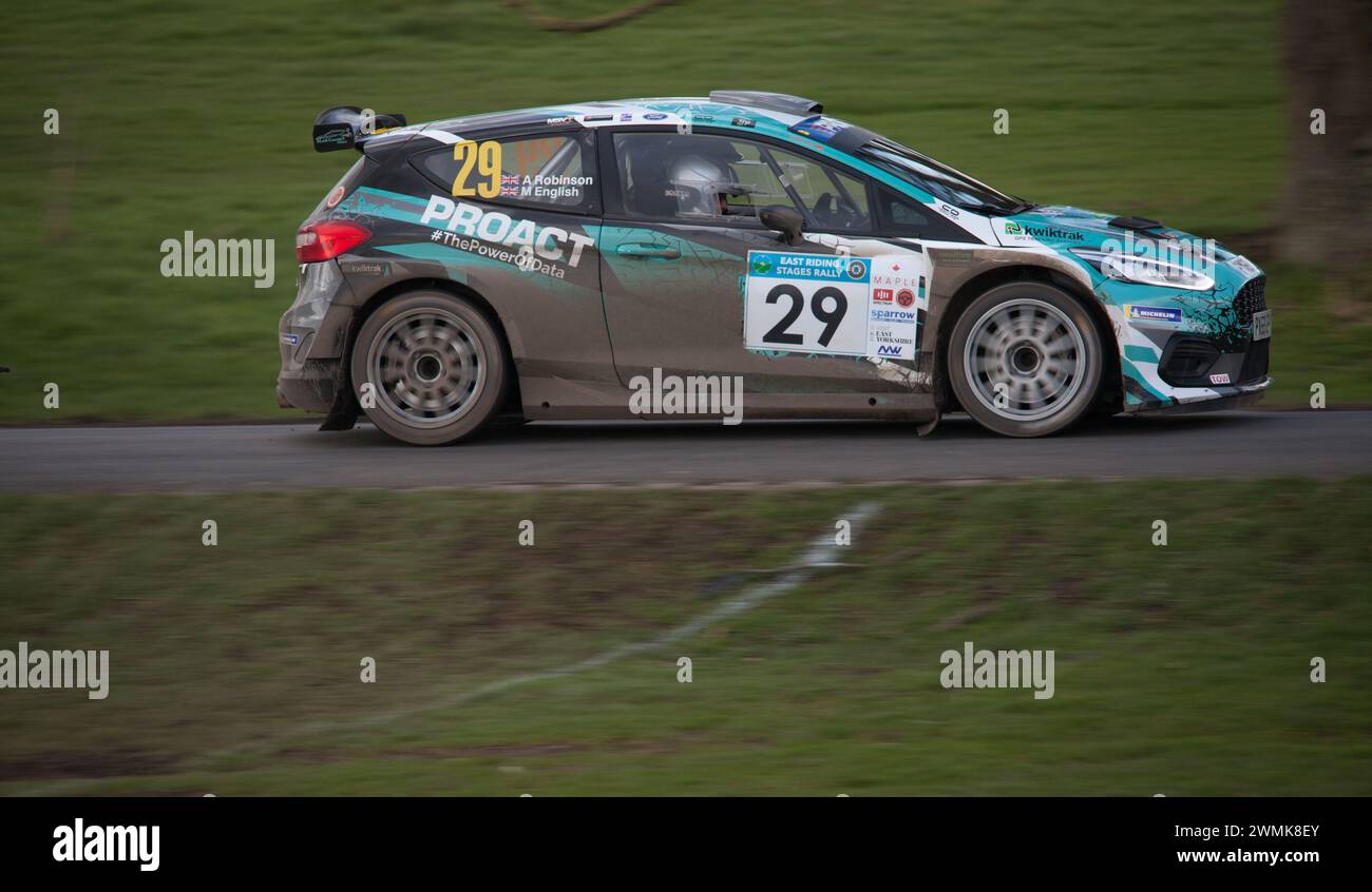 Rally car in action on Beverley Westwood East Yorkshire in Beverley ...