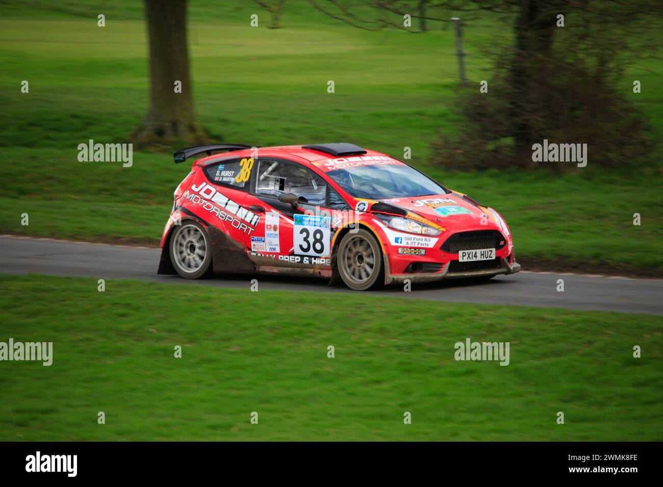 Rally car in action on Beverley Westwood East Yorkshire in Beverley ...