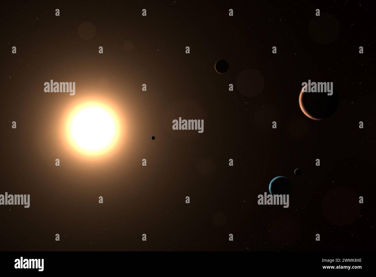 Solar system planets: Earth, Mars, Venus, Mercury, and Moon ...