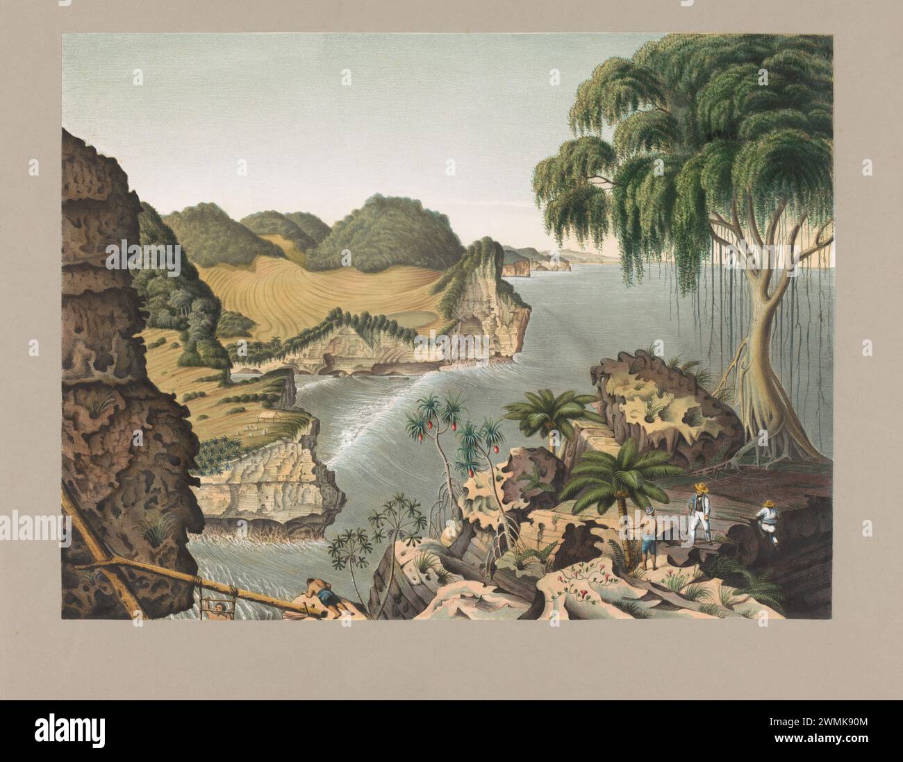 View of the south coast of Java. Lithographs from Franz Wilhelm ...