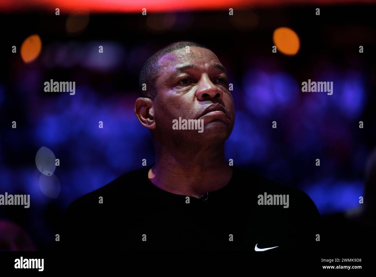 Milwaukee Bucks coach Doc Rivers before the first half of an NBA ...