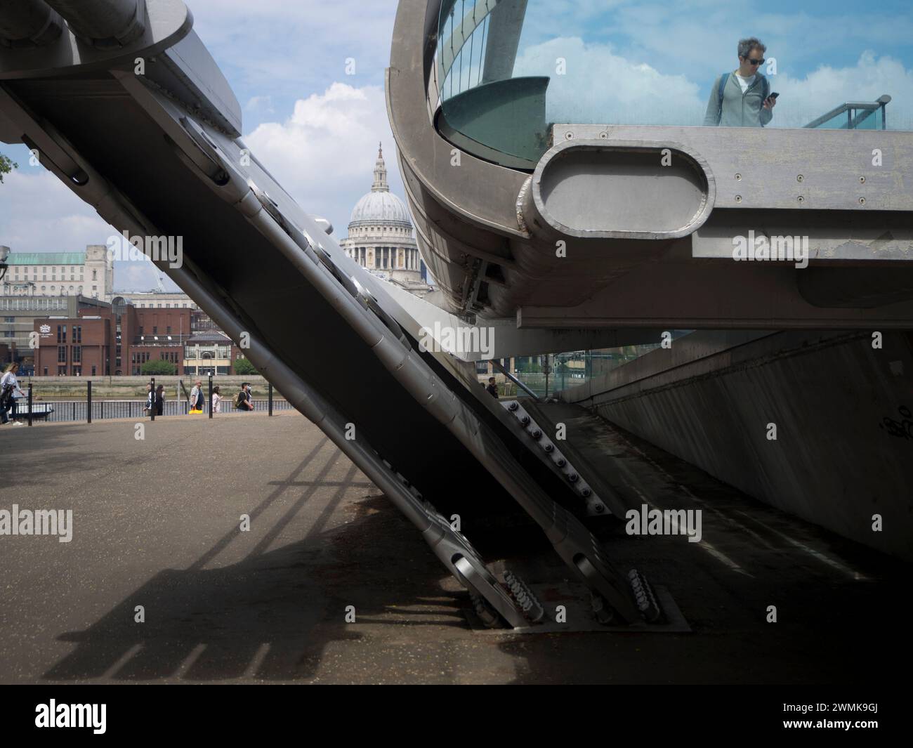 Low angle view modern footbridge hi-res stock photography and images ...