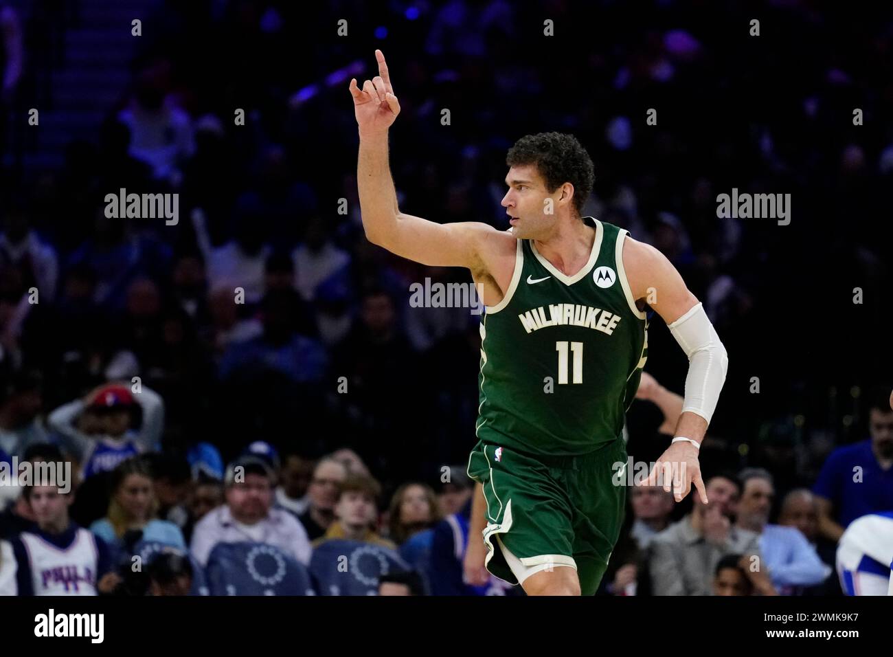 Milwaukee Bucks' Brook Lopez in action an NBA basketball game, Sunday ...